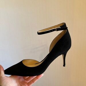 Ivanka Trump | Shoes | Ivanka Trump Black Suede Ankle Strap Heels ...